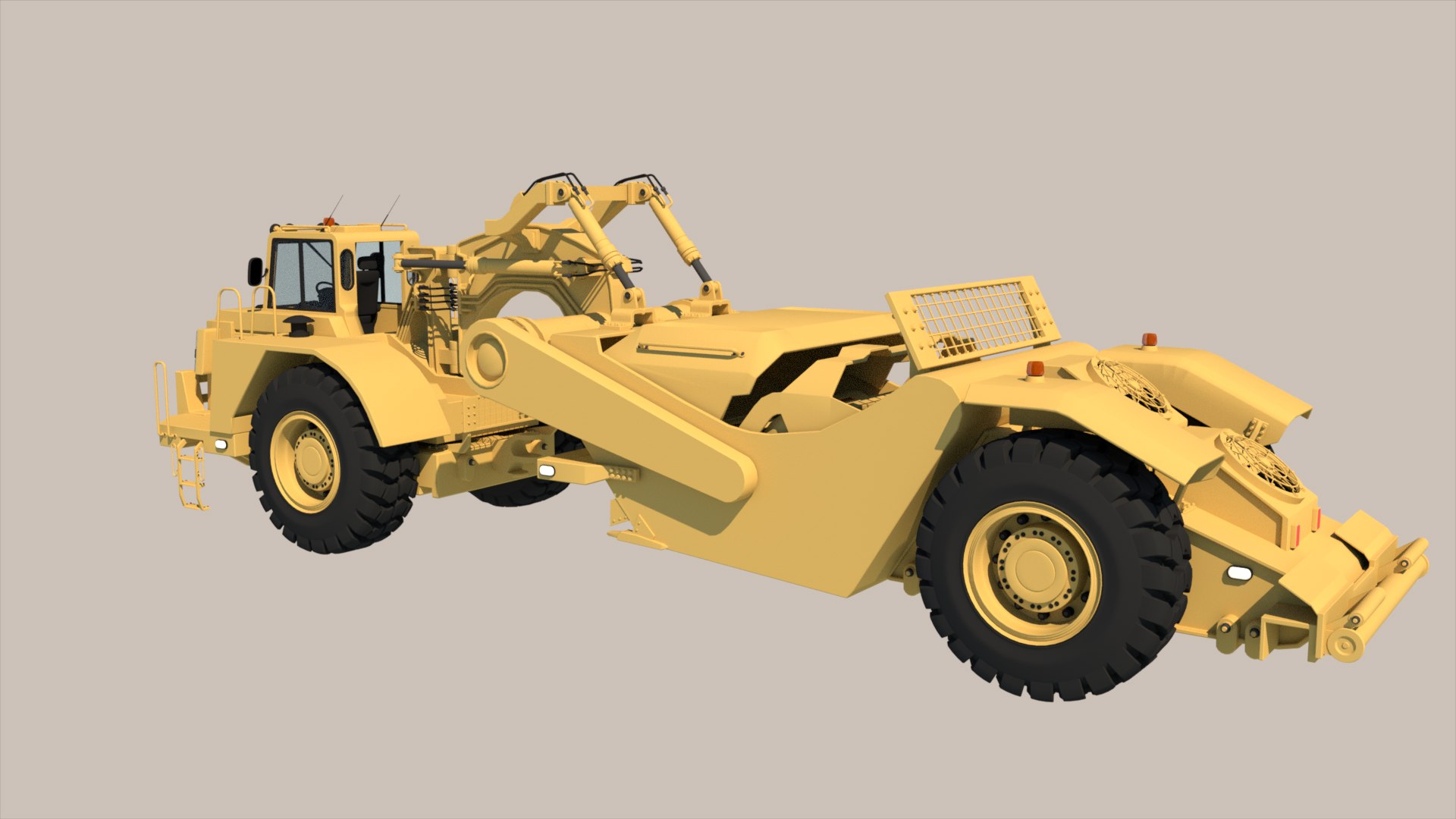 Wheel Tractor-scraper Model - TurboSquid 1947157