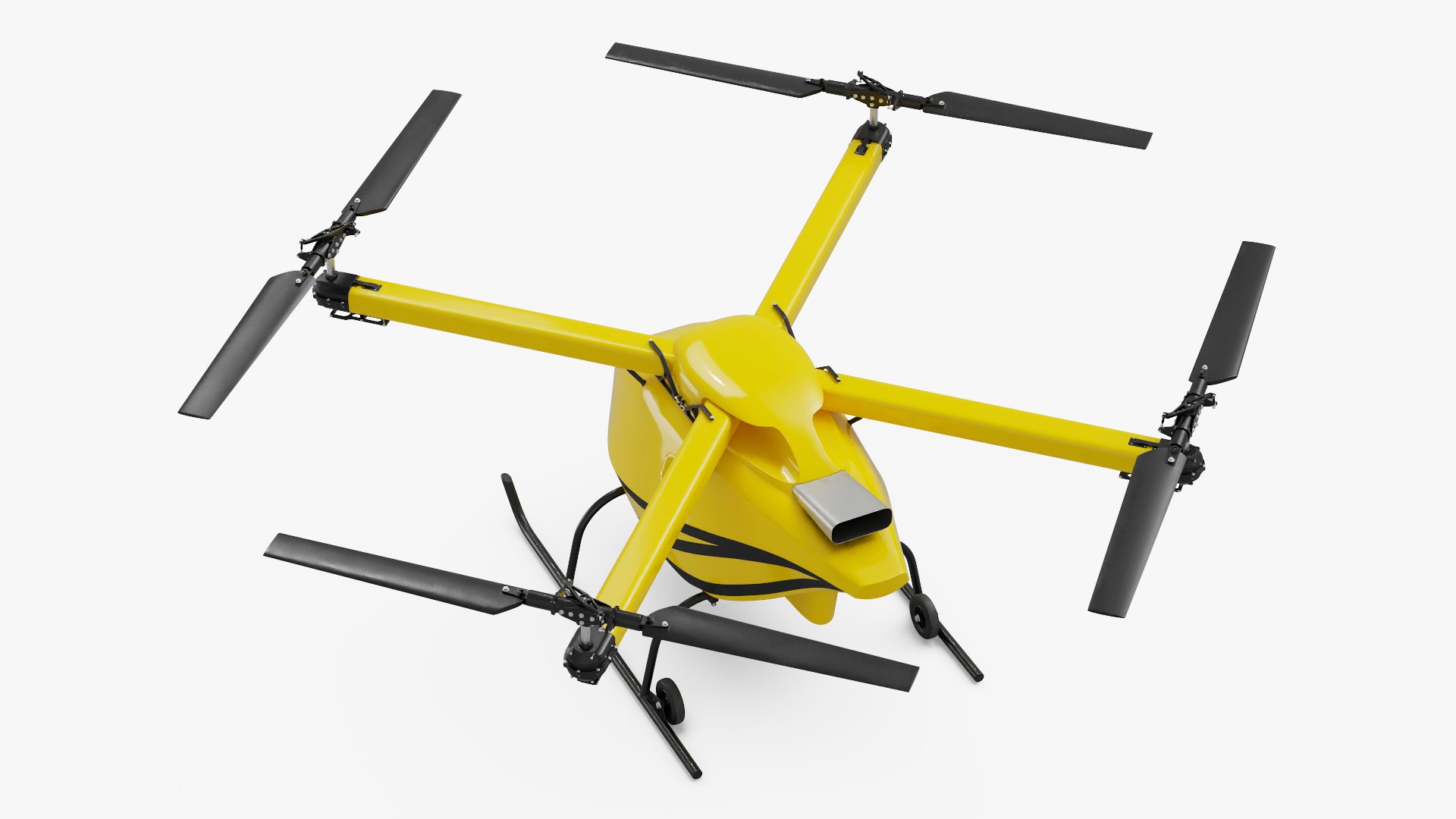 Offshore Cargo Delivery UAV With Hook Rigged For Cinema 4D 3D ...
