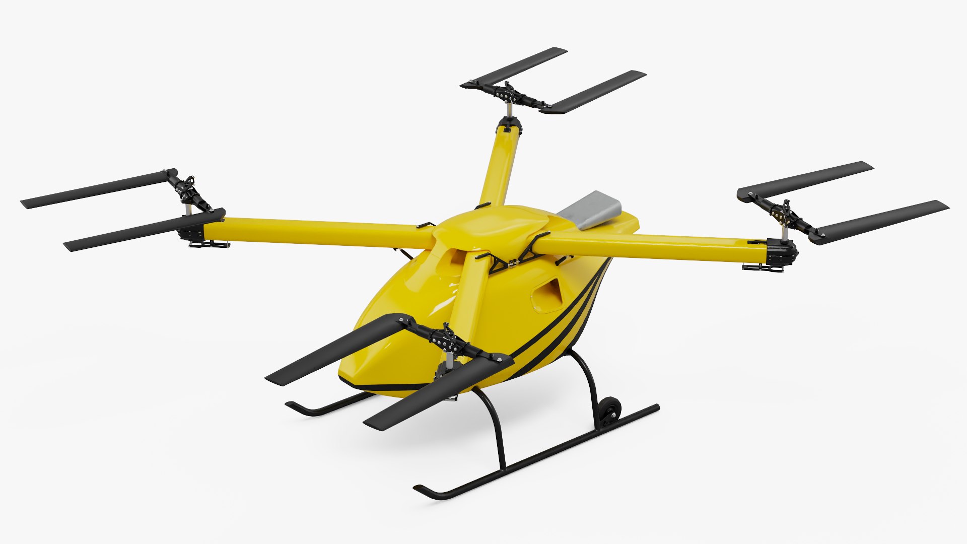 Offshore Cargo Delivery UAV With Hook Rigged For Cinema 4D 3D ...