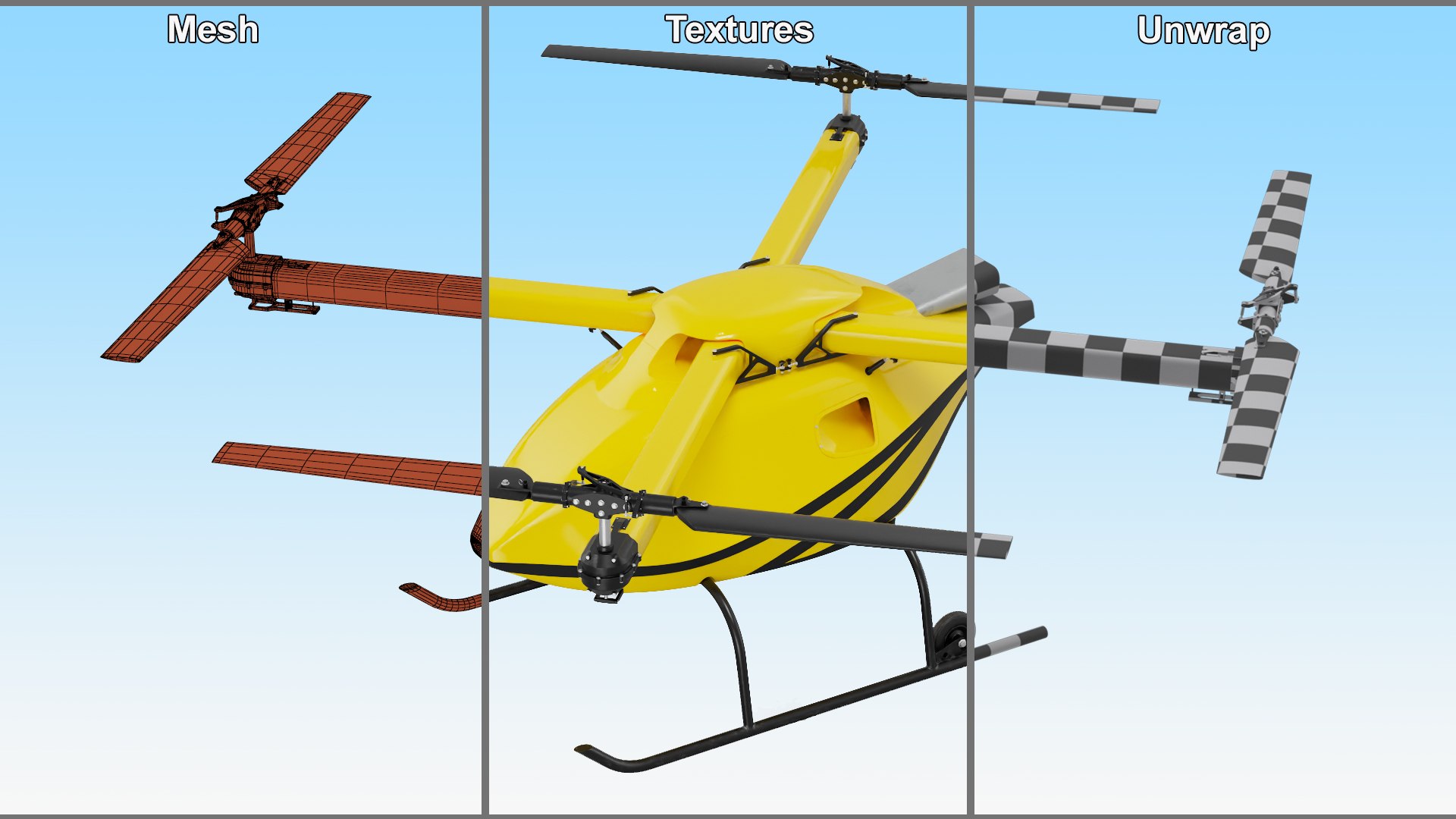 Offshore Cargo Delivery UAV With Hook Rigged For Cinema 4D 3D ...