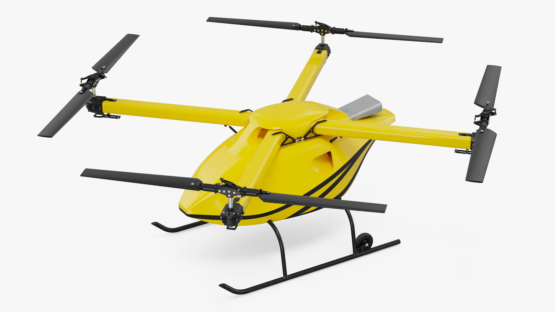 Offshore Cargo Delivery UAV With Hook Rigged For Cinema 4D 3D ...