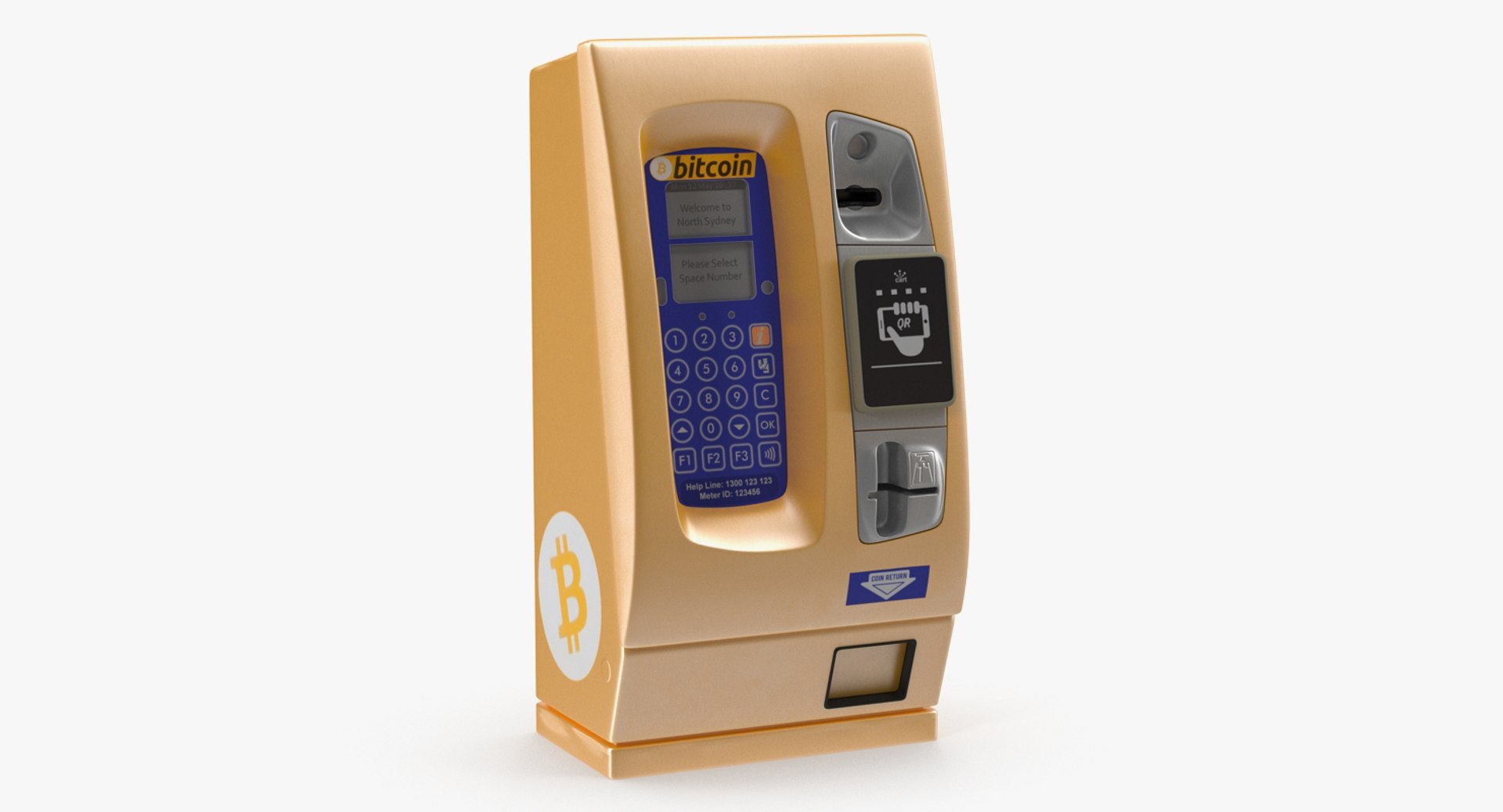 Bitcoin atm 3D model - TurboSquid 1290443