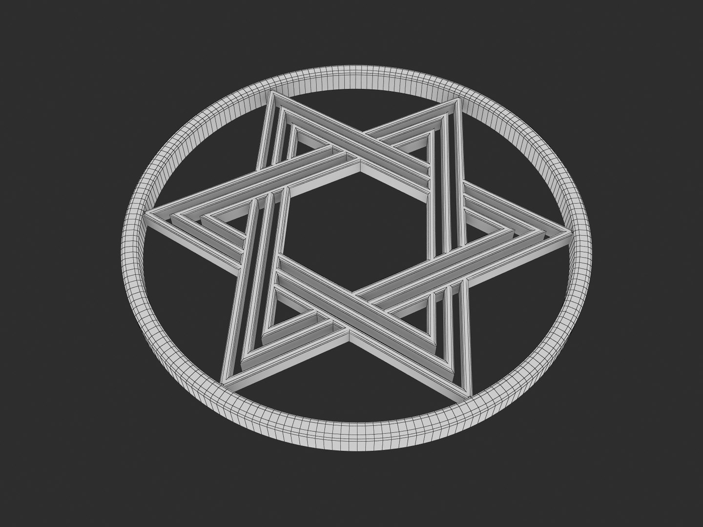 3D Model Star David Circle - TurboSquid 1429791