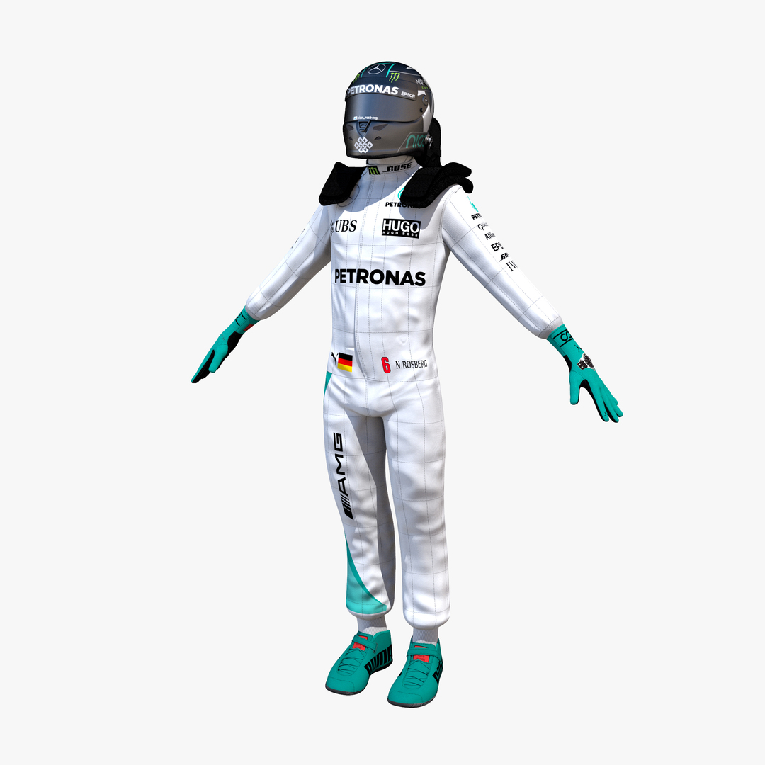 nico rosberg 2016 3d model