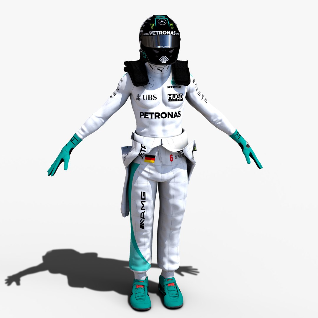 nico rosberg 2016 3d model