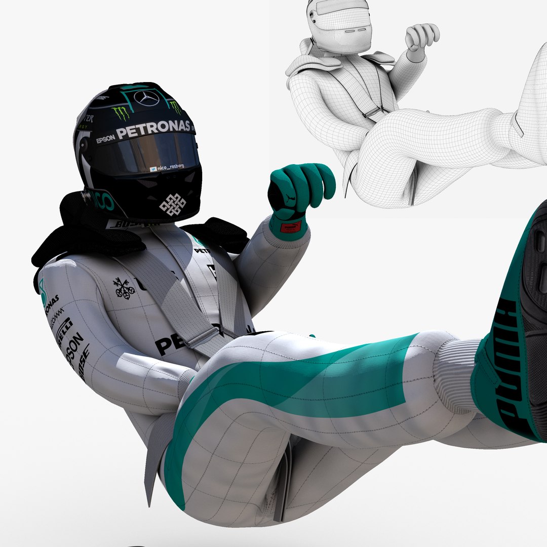 nico rosberg 2016 3d model