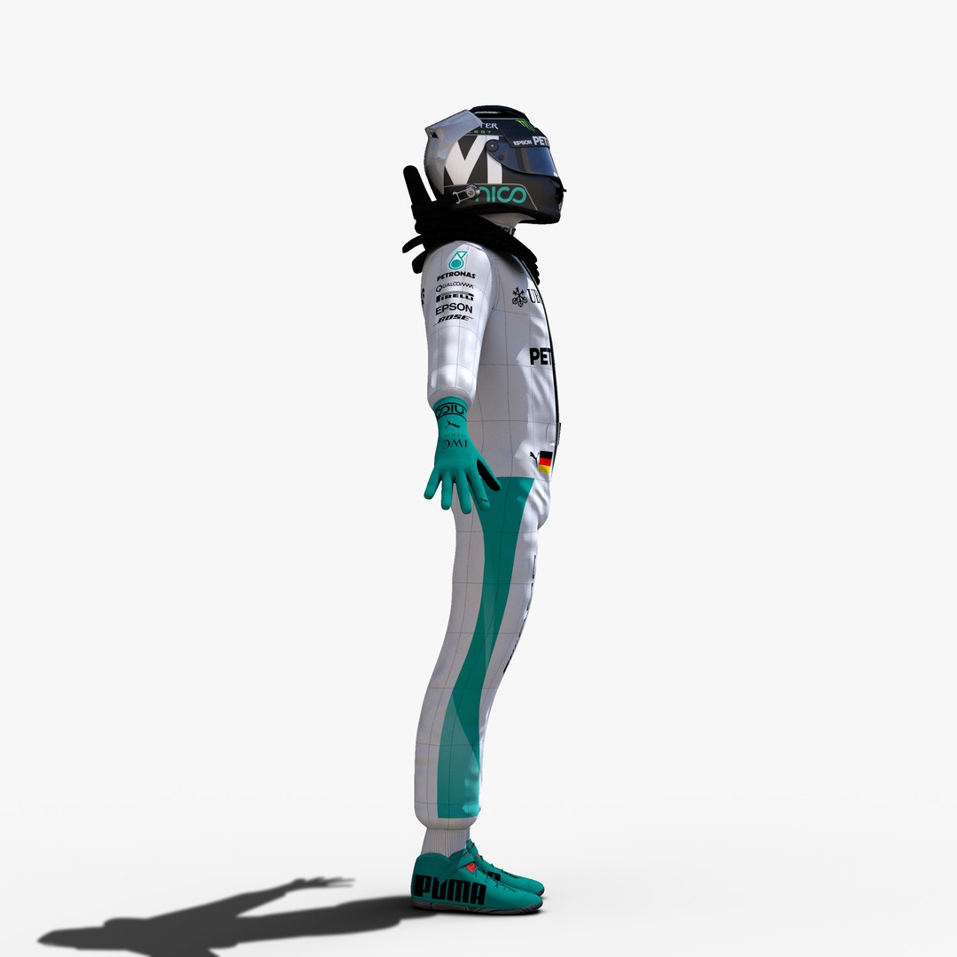 nico rosberg 2016 3d model