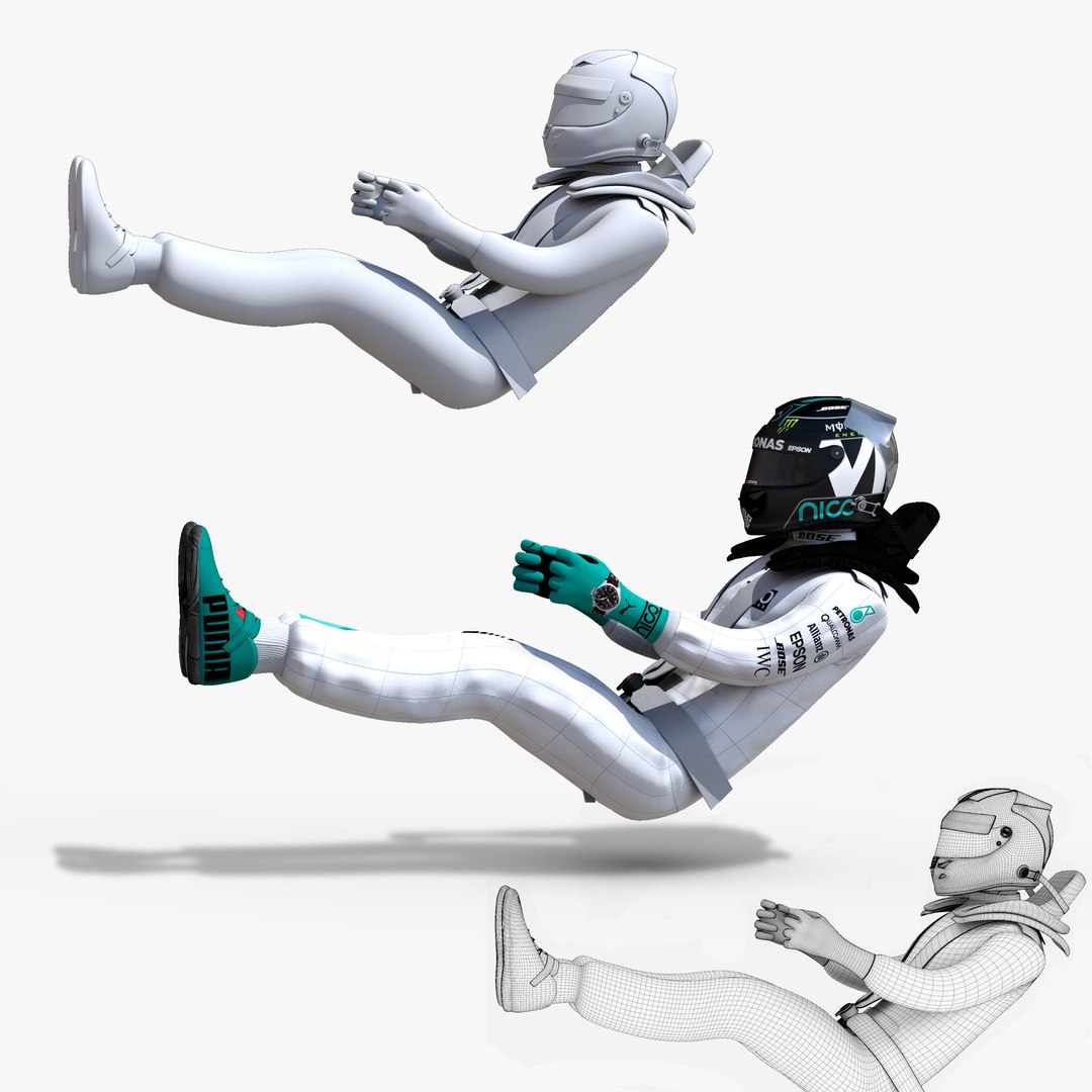 nico rosberg 2016 3d model