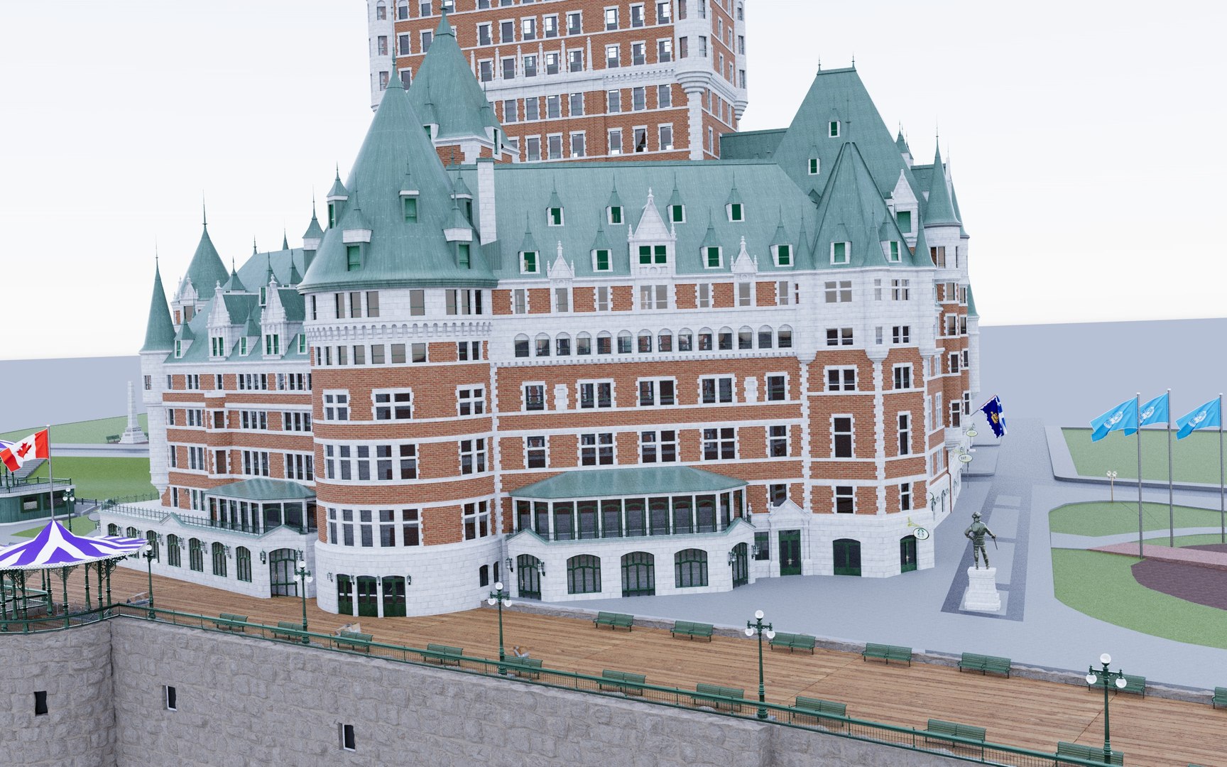 Chateau Frontenac Castel Hotel Fairmont 3D Model - TurboSquid 2095212
