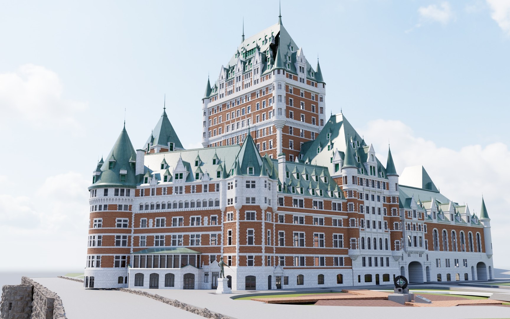 Chateau Frontenac Castel Hotel Fairmont 3D Model - TurboSquid 2095212