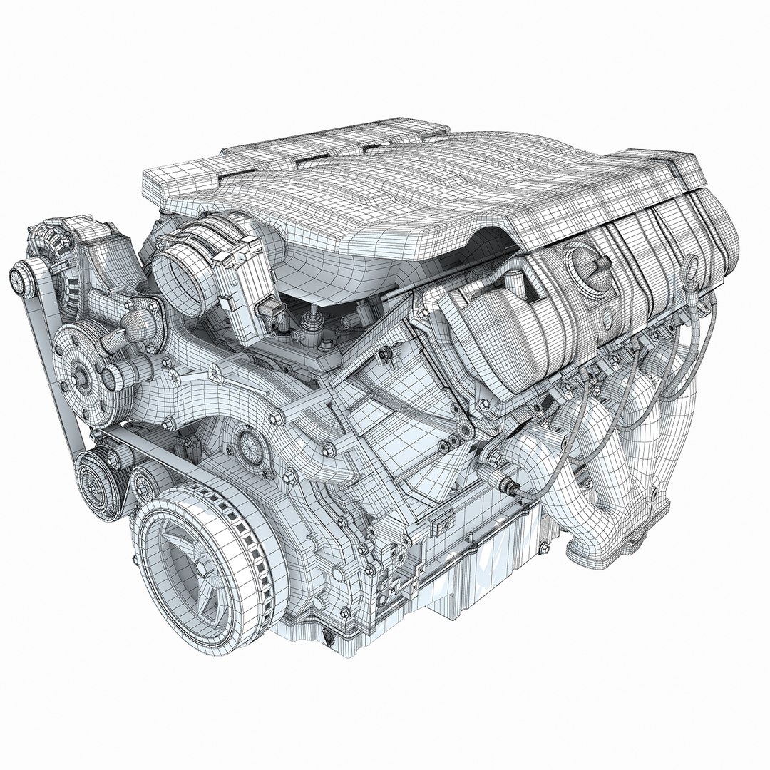 3D V8 Engine Version - TurboSquid 1350803