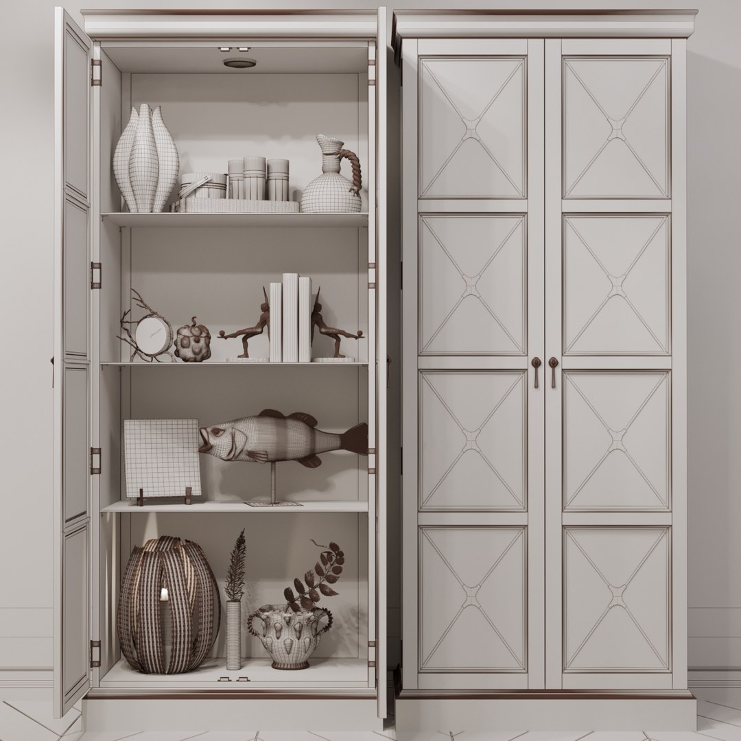 Wardrobe bernhardt rustic patina 3D model - TurboSquid 1546705