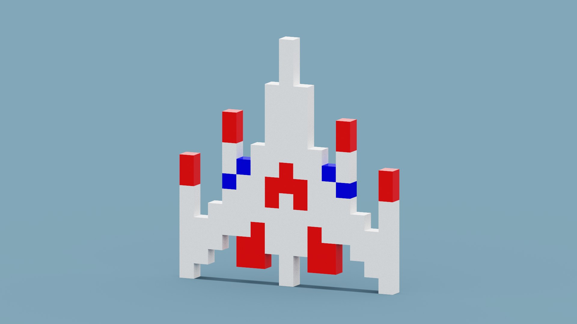 3D Galaga Ship Model - TurboSquid 1918093