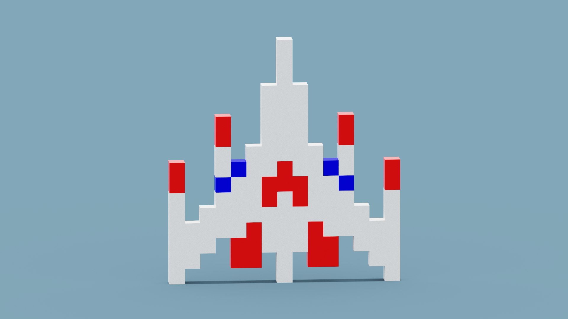 3D Galaga Ship Model - TurboSquid 1918093