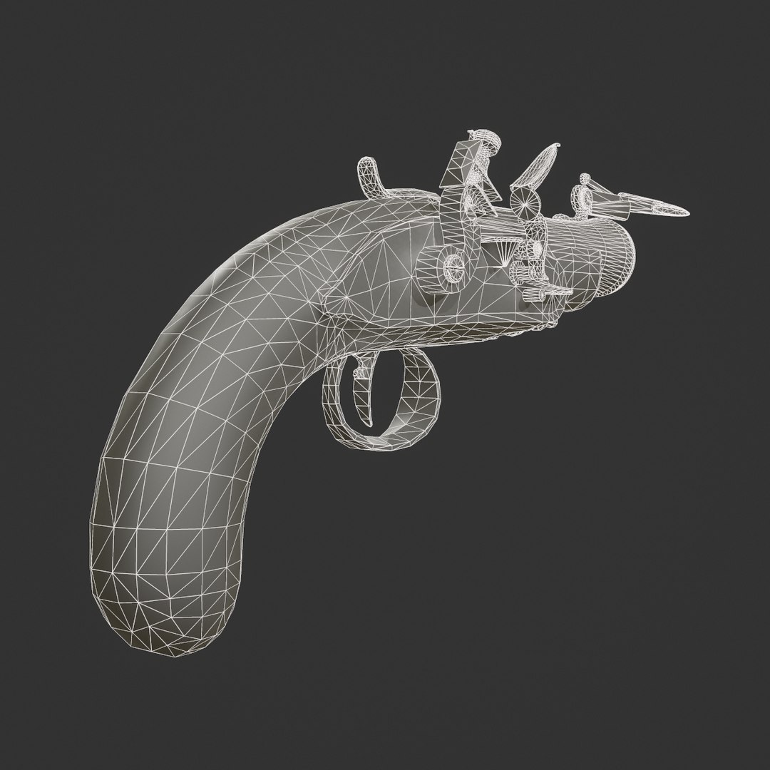 3d Model Flintlock Pistol