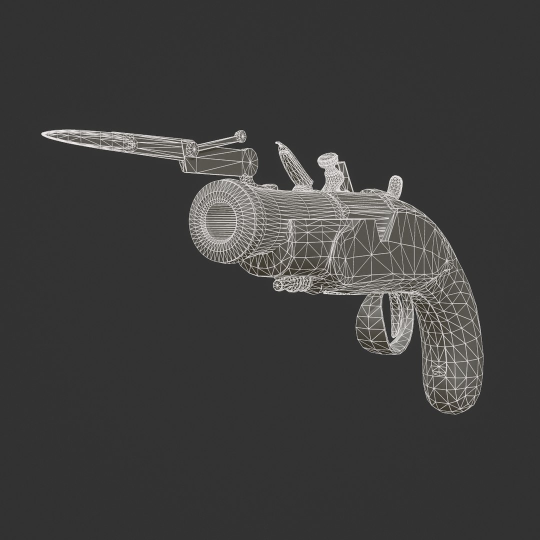 3d Model Flintlock Pistol
