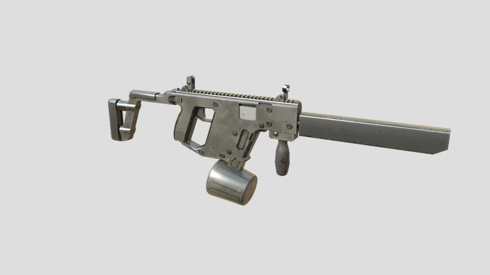 SMG-Gun II 3D Low Poly-Game Ready Gun Model-013 Model - TurboSquid 2108793