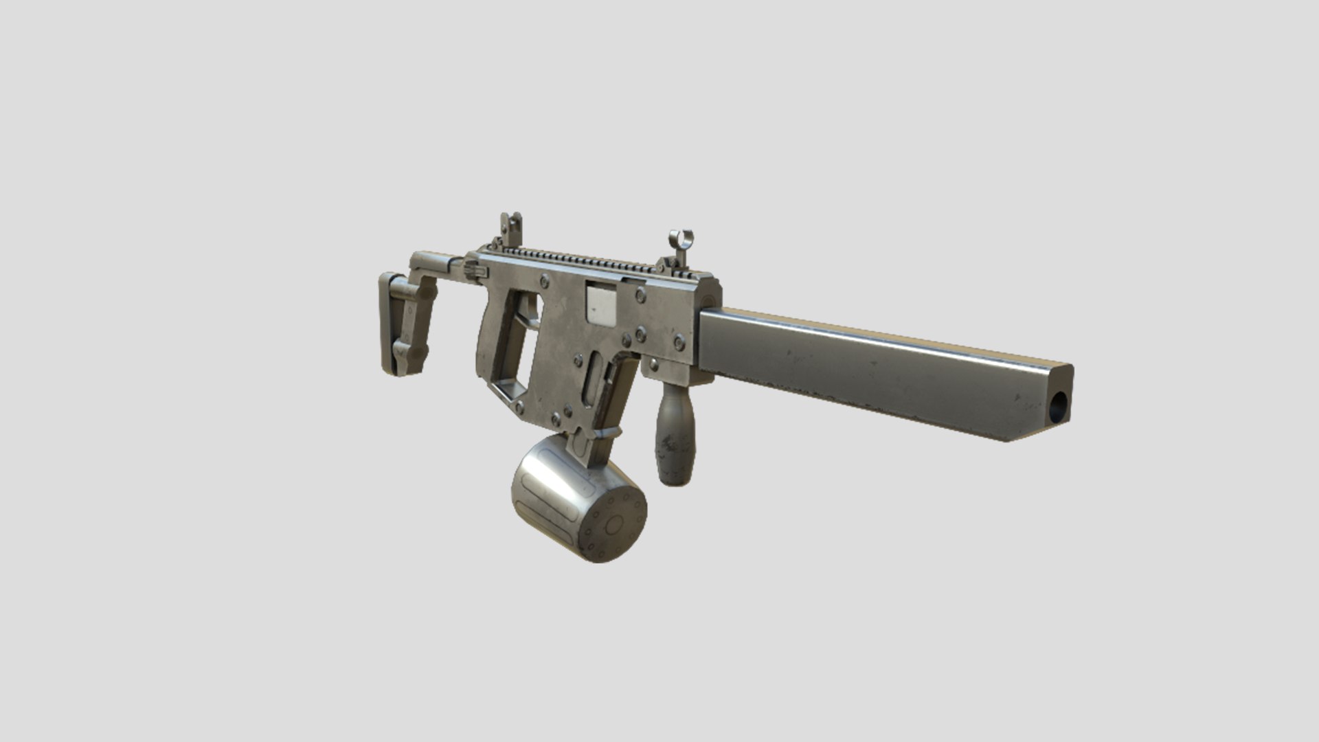 SMG-Gun II 3D Low Poly-Game Ready Gun Model-013 Model - TurboSquid 2108793