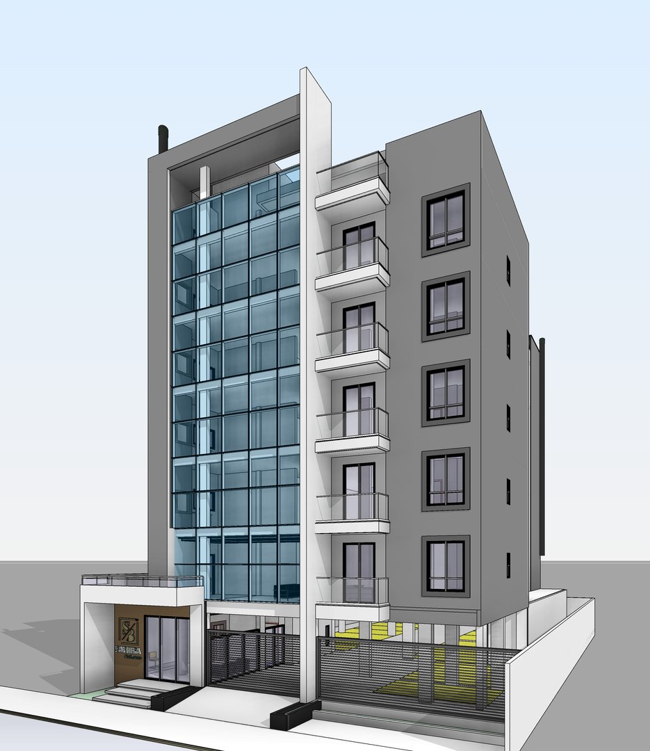 Modern Residential Building Model - TurboSquid 2261193