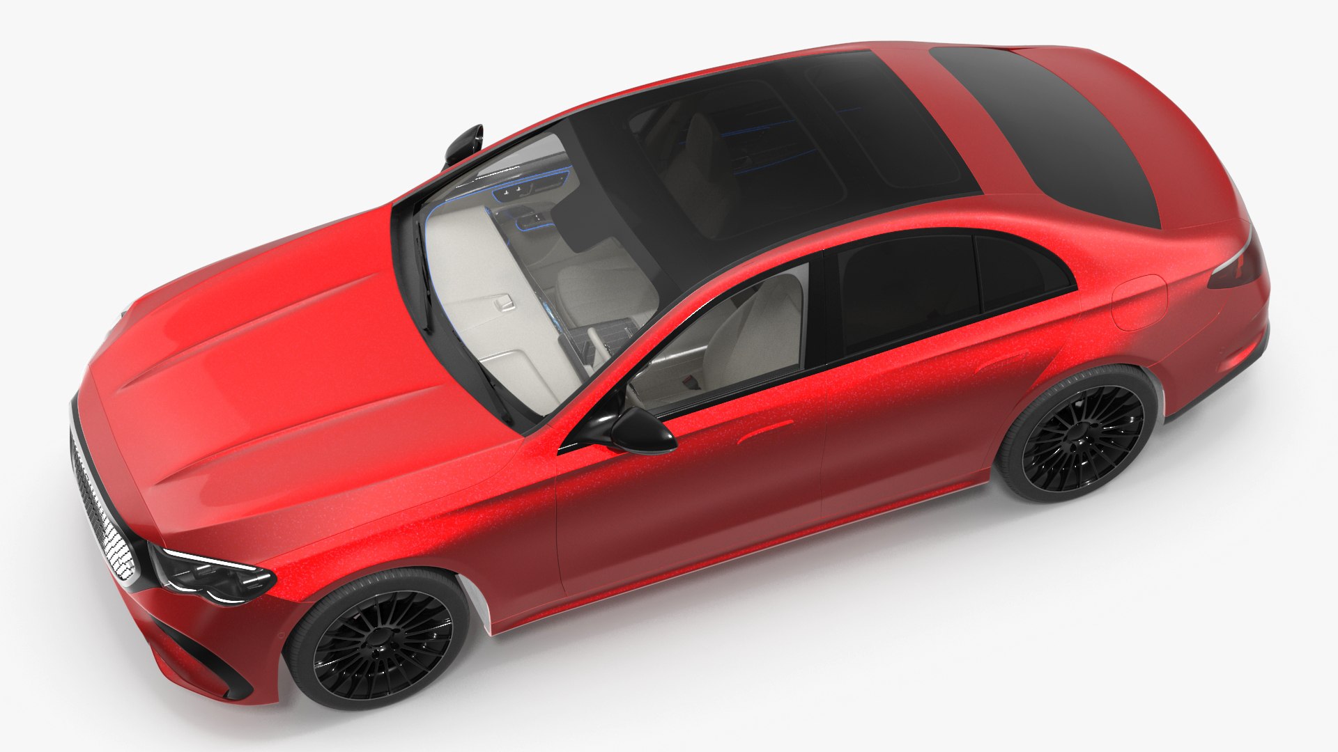 3D model Luxury Car Red Sedan Rigged - TurboSquid 2109150