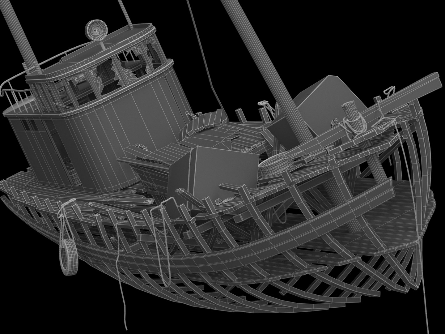 3D Shipwreck Beach Ship Model - TurboSquid 1412138