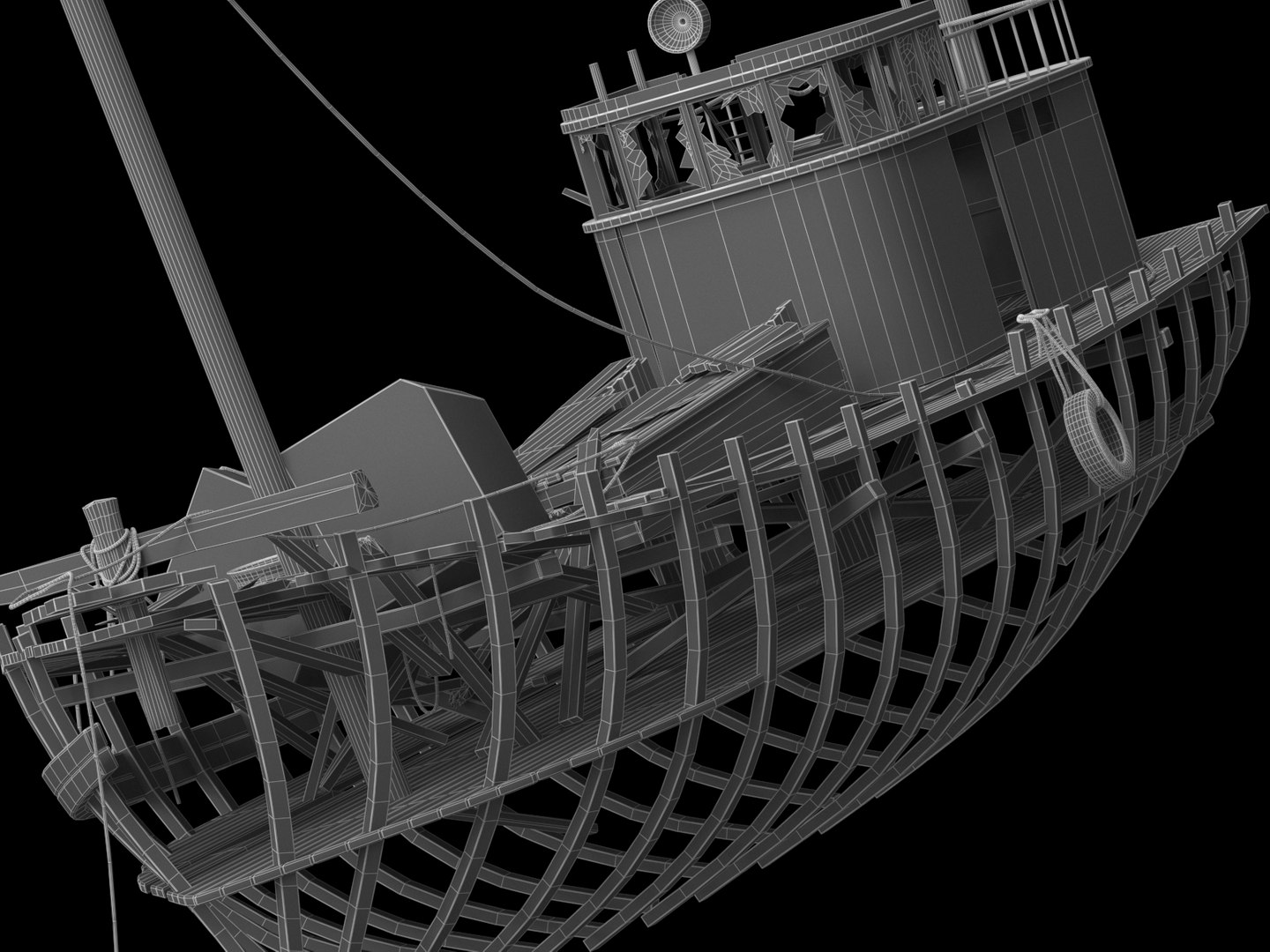 3D Shipwreck Beach Ship Model - TurboSquid 1412138