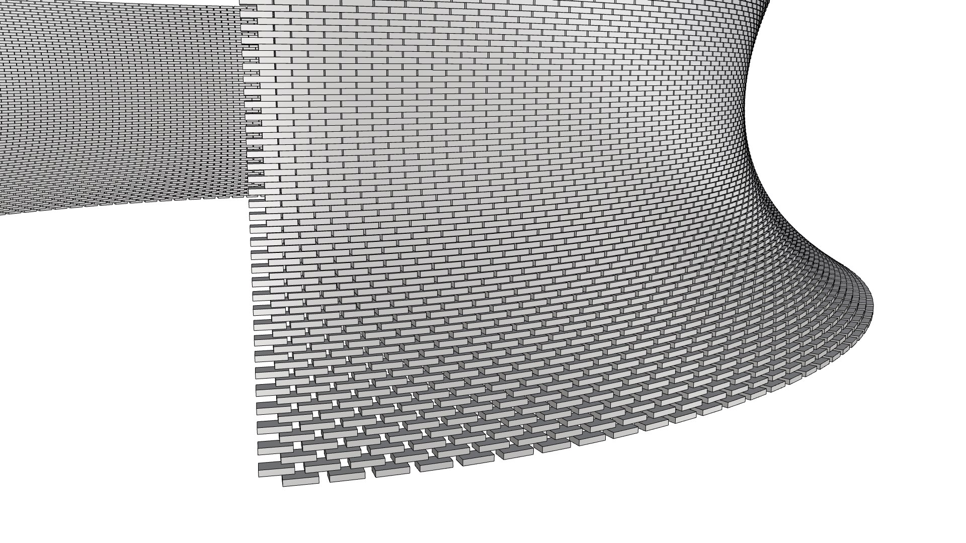 Circular Concave Bricks Wall 3D Model - TurboSquid 2180118