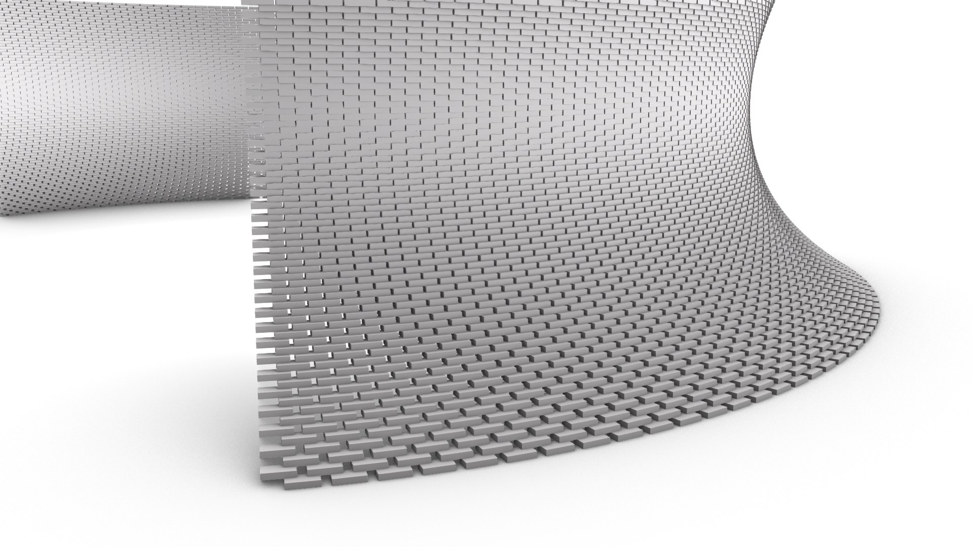 Circular Concave Bricks Wall 3D Model - TurboSquid 2180118