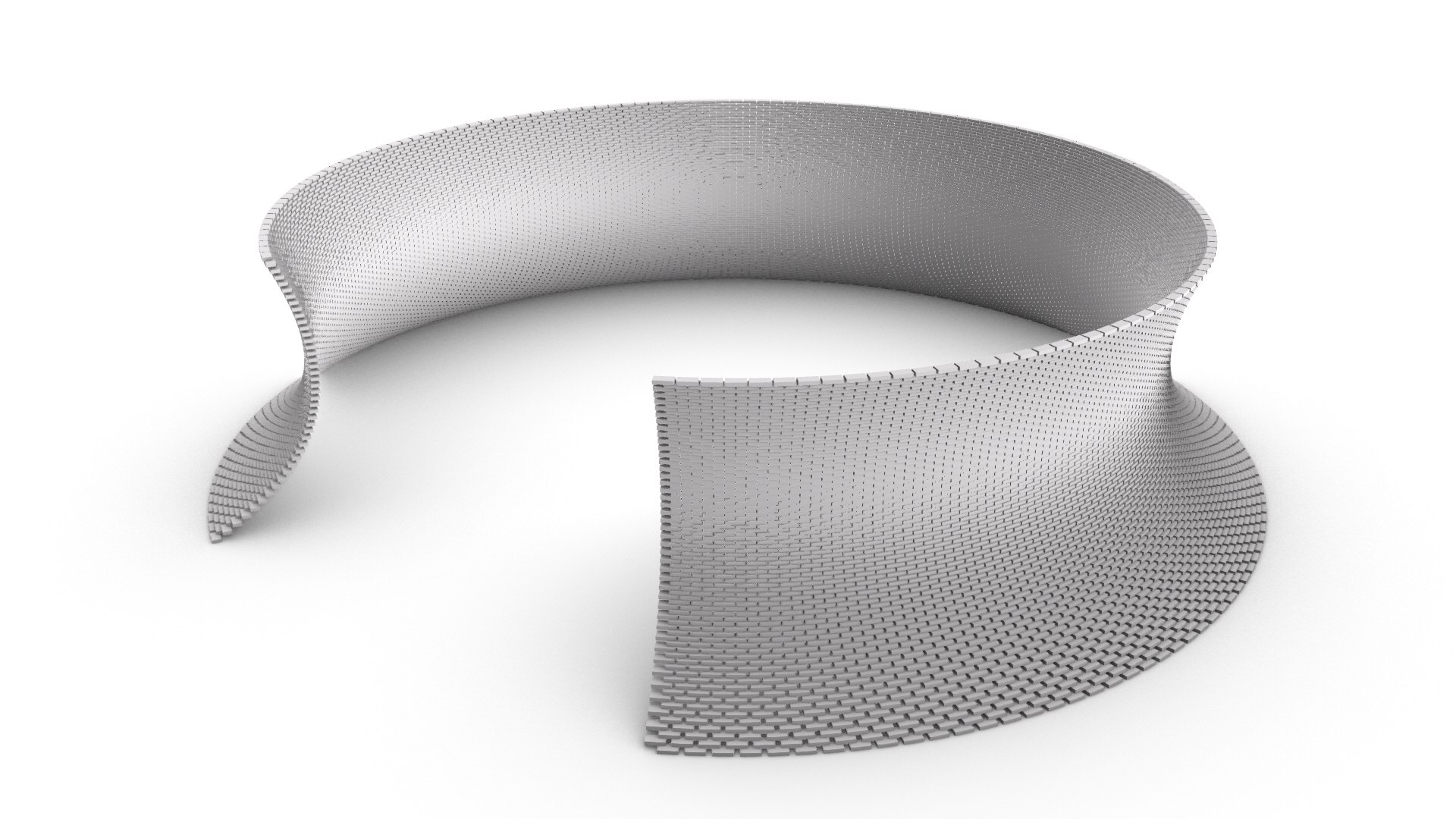 Circular Concave Bricks Wall 3D Model - TurboSquid 2180118