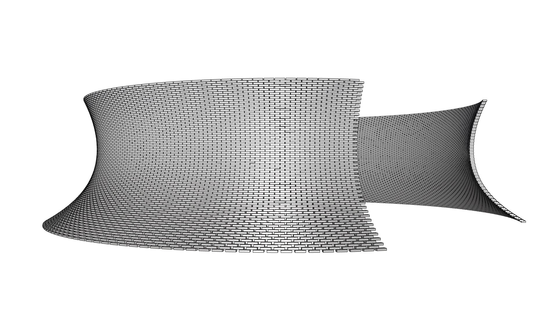 Circular Concave Bricks Wall 3D Model - TurboSquid 2180118