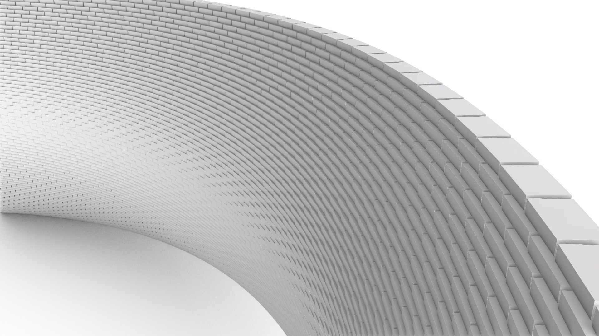 Circular Concave Bricks Wall 3D Model - TurboSquid 2180118
