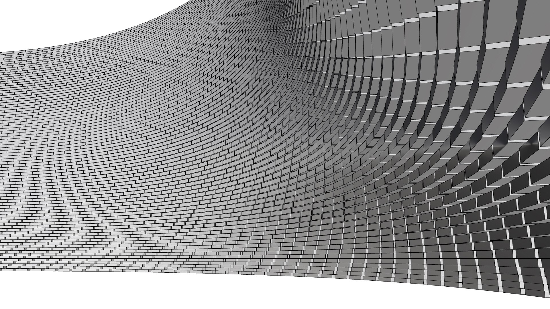 Circular Concave Bricks Wall 3D Model - TurboSquid 2180118