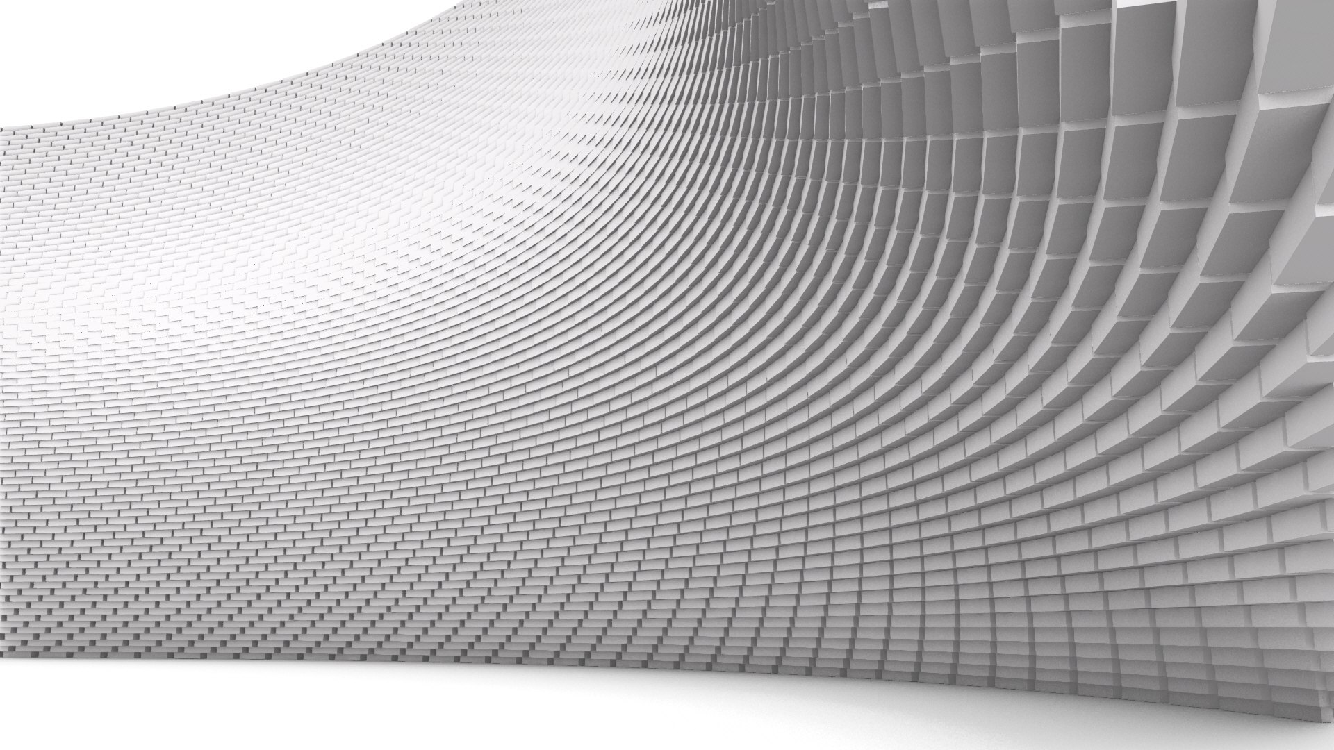 Circular Concave Bricks Wall 3D Model - TurboSquid 2180118