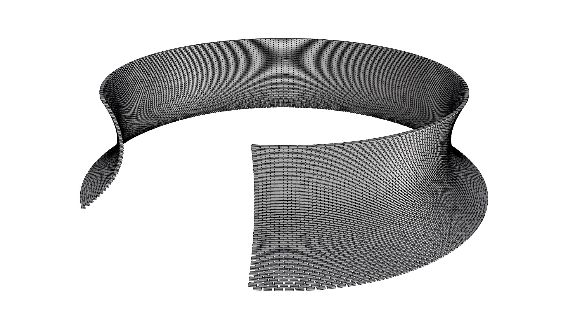 Circular Concave Bricks Wall 3D Model - TurboSquid 2180118