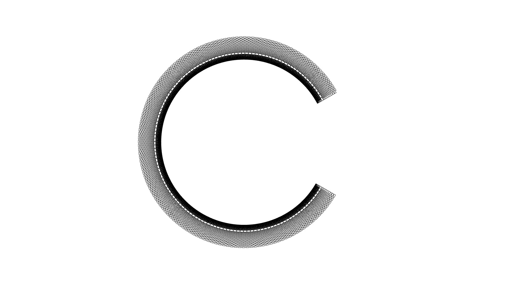 Circular Concave Bricks Wall 3D Model - TurboSquid 2180118