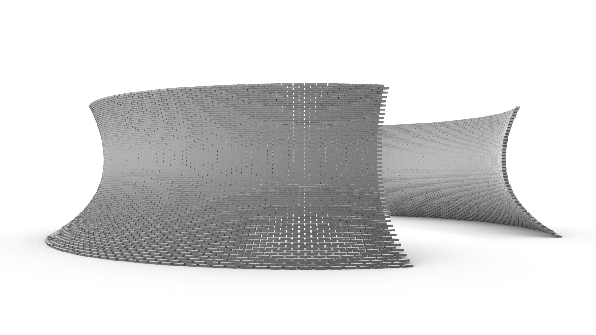 Circular Concave Bricks Wall 3D Model - TurboSquid 2180118