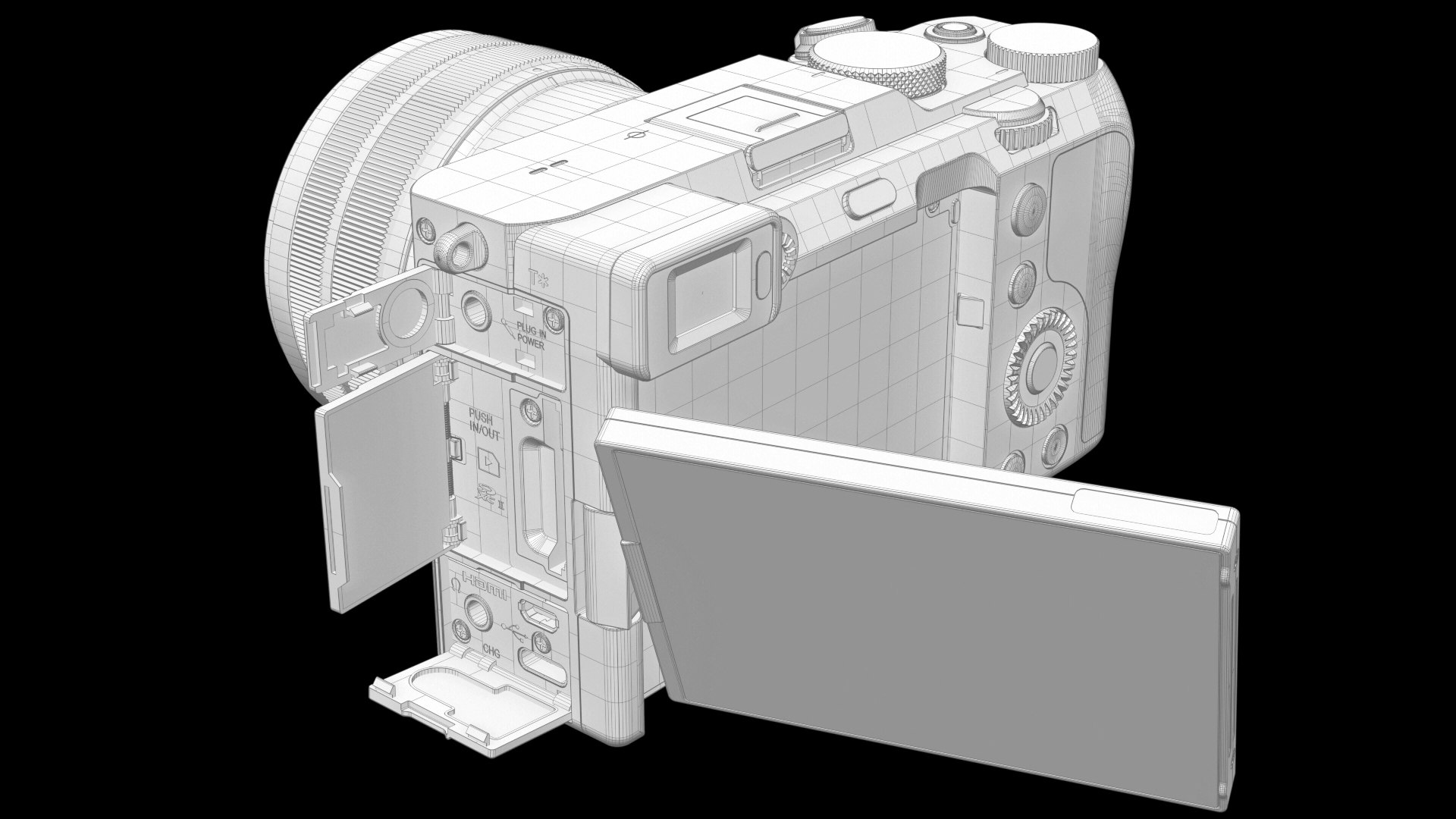 Photoreal Mirrorless Camera Sony 3D Model - TurboSquid 1641630