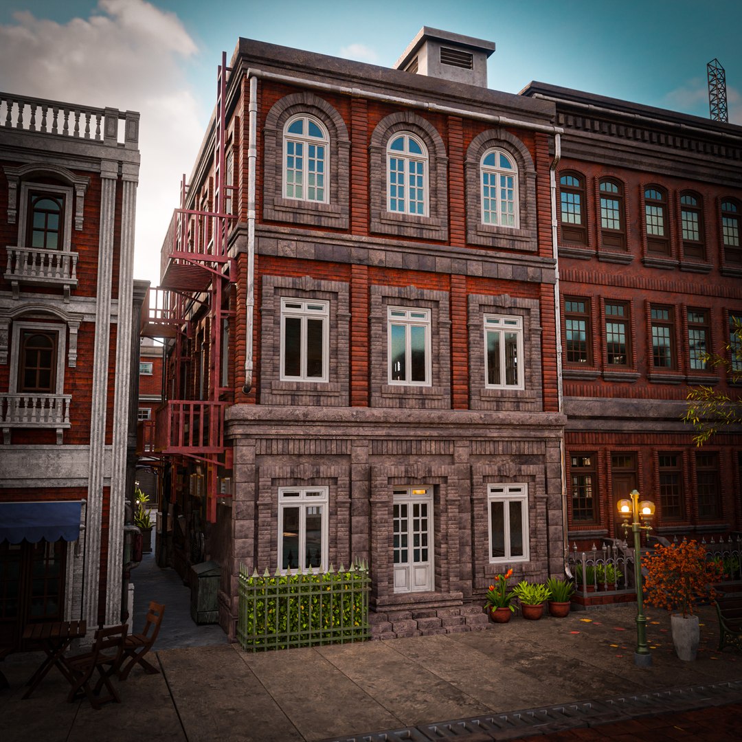 URBAN OLD BUILDING HORROR 4 3D - TurboSquid 2220577