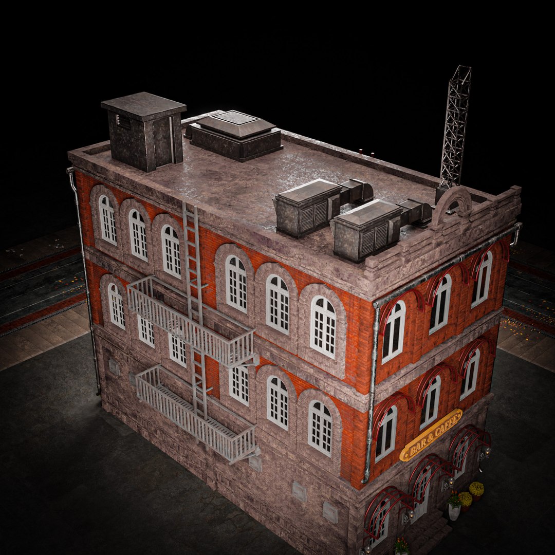 URBAN OLD BUILDING HORROR 4 3D - TurboSquid 2220577
