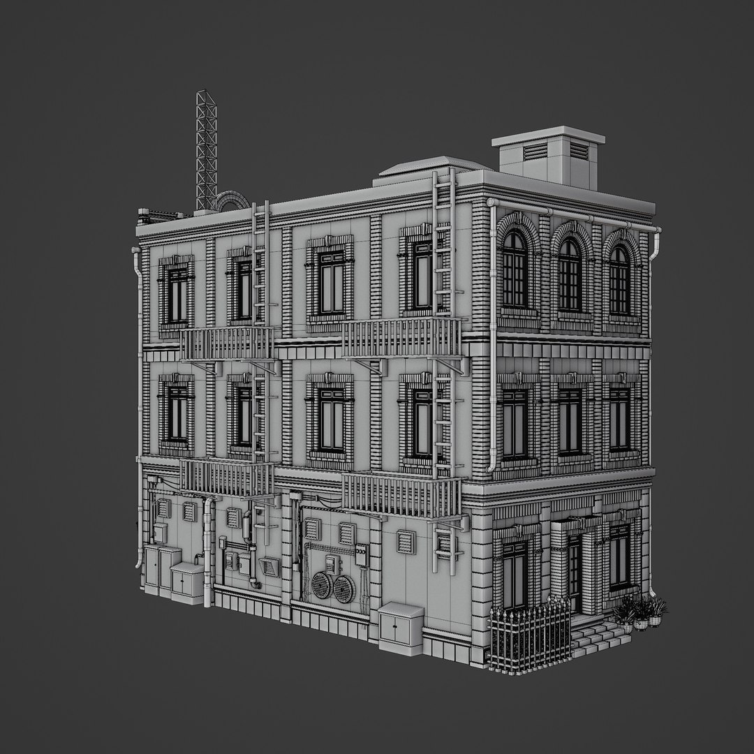 URBAN OLD BUILDING HORROR 4 3D - TurboSquid 2220577
