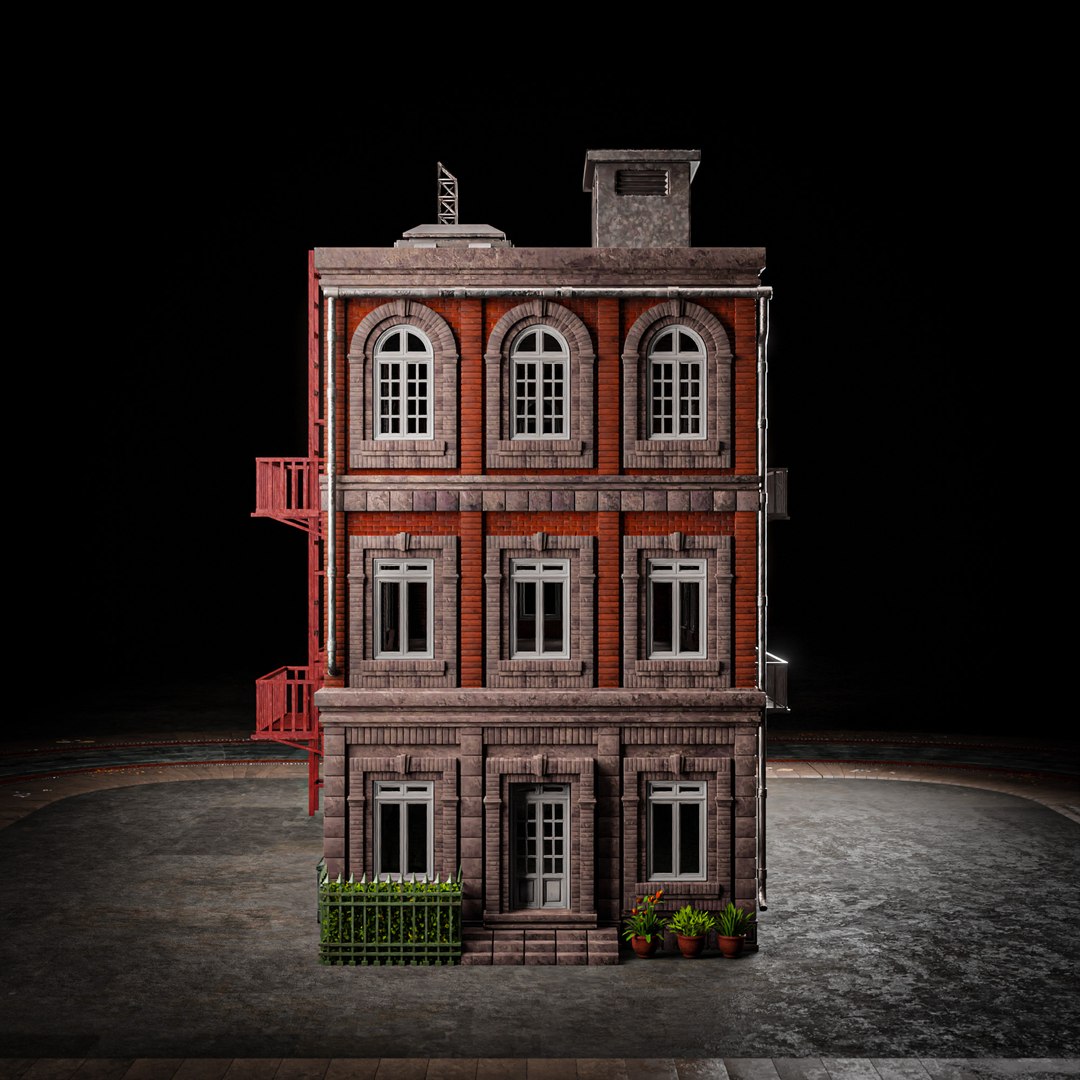 URBAN OLD BUILDING HORROR 4 3D - TurboSquid 2220577