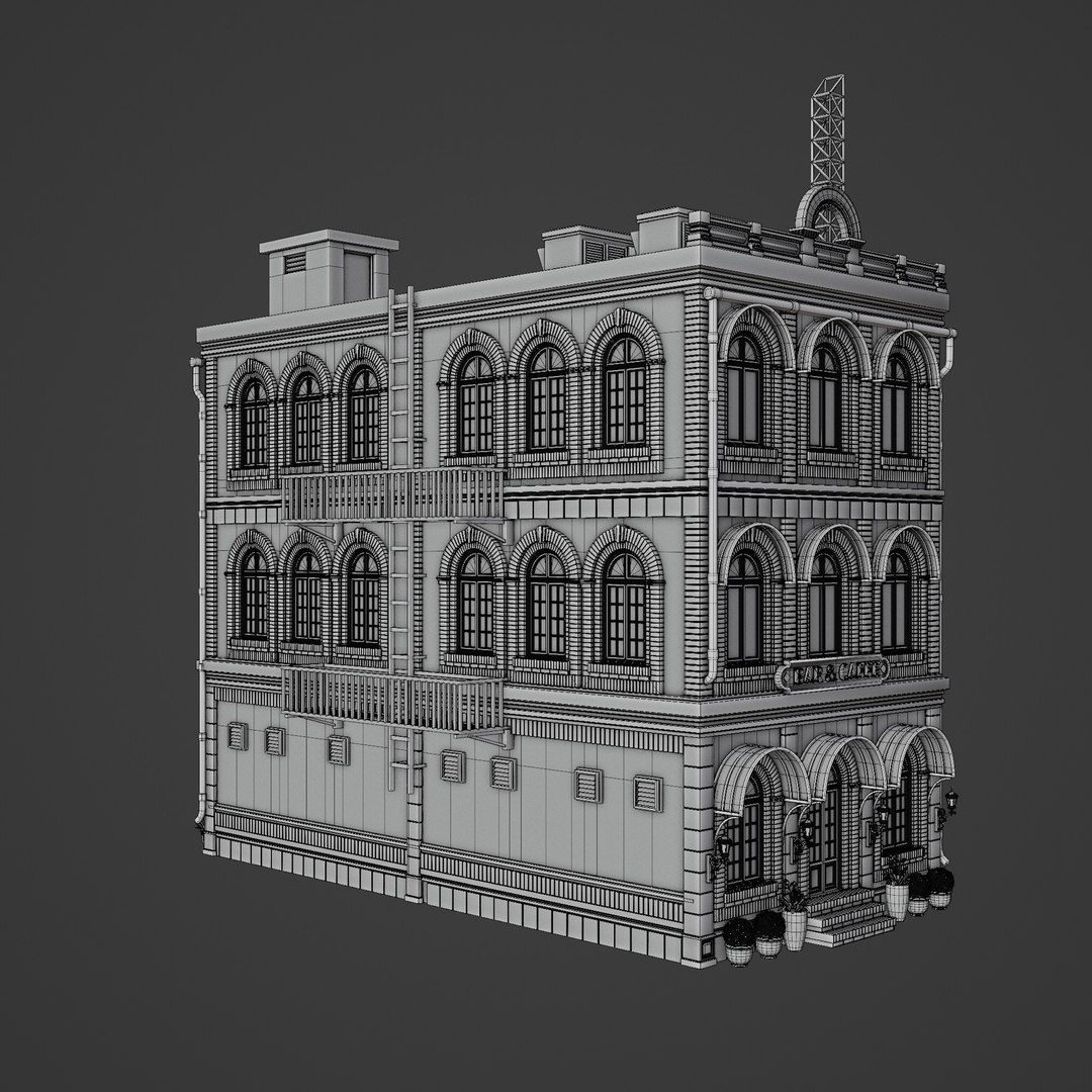 URBAN OLD BUILDING HORROR 4 3D - TurboSquid 2220577
