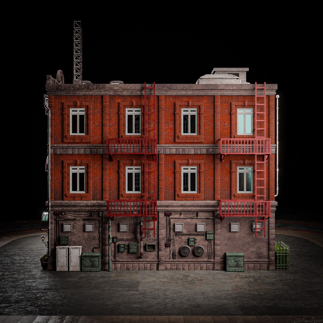 URBAN OLD BUILDING HORROR 4 3D - TurboSquid 2220577