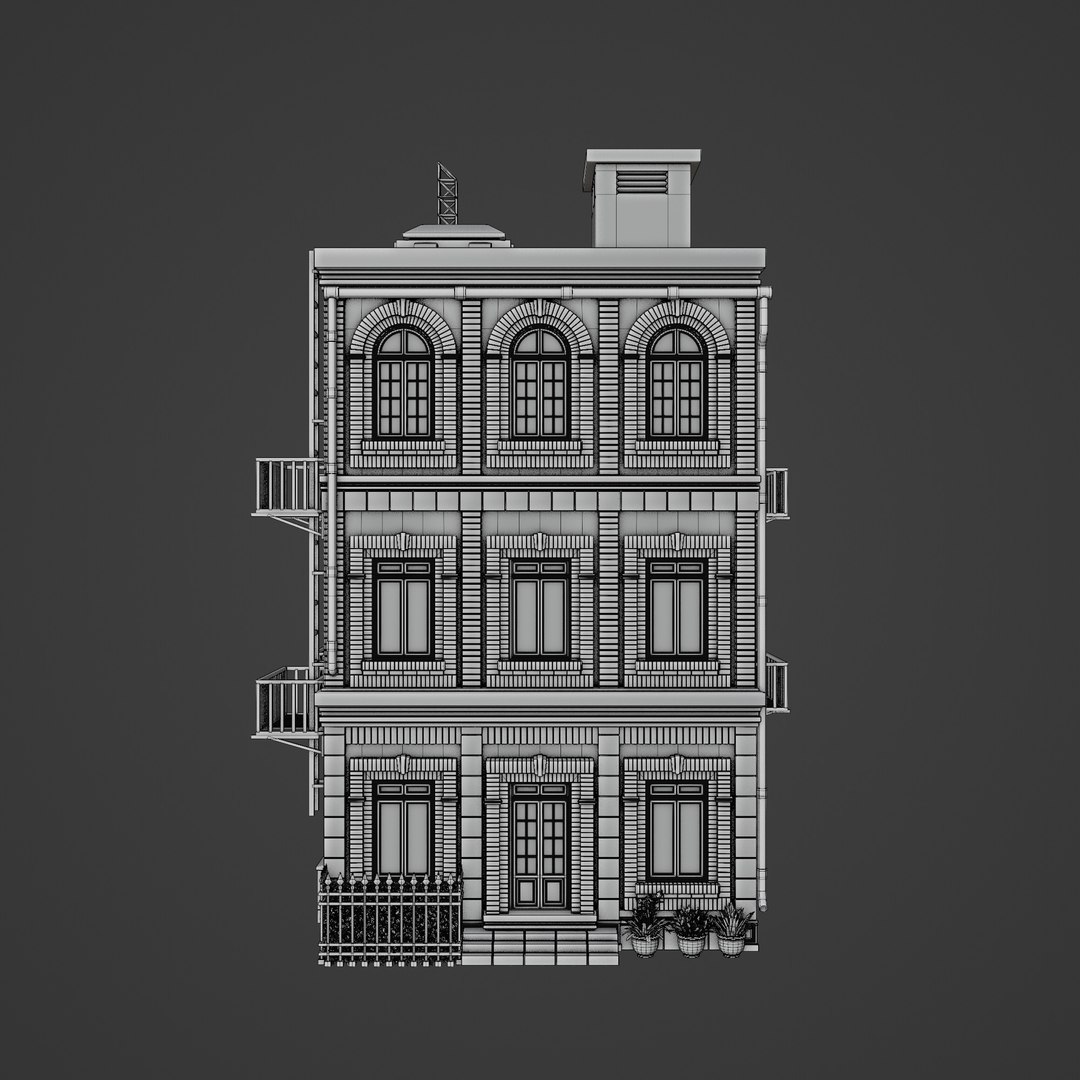 URBAN OLD BUILDING HORROR 4 3D - TurboSquid 2220577