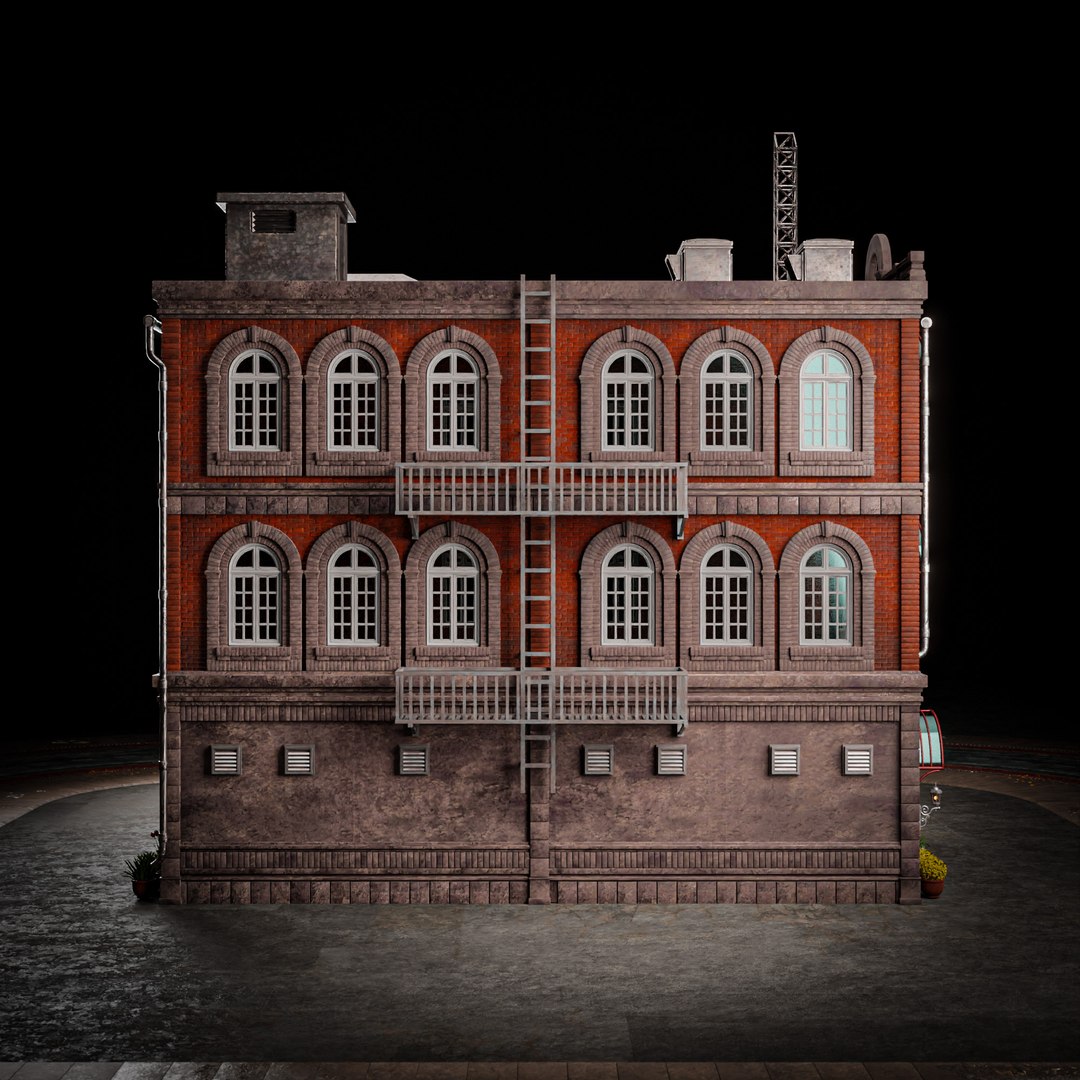 URBAN OLD BUILDING HORROR 4 3D - TurboSquid 2220577