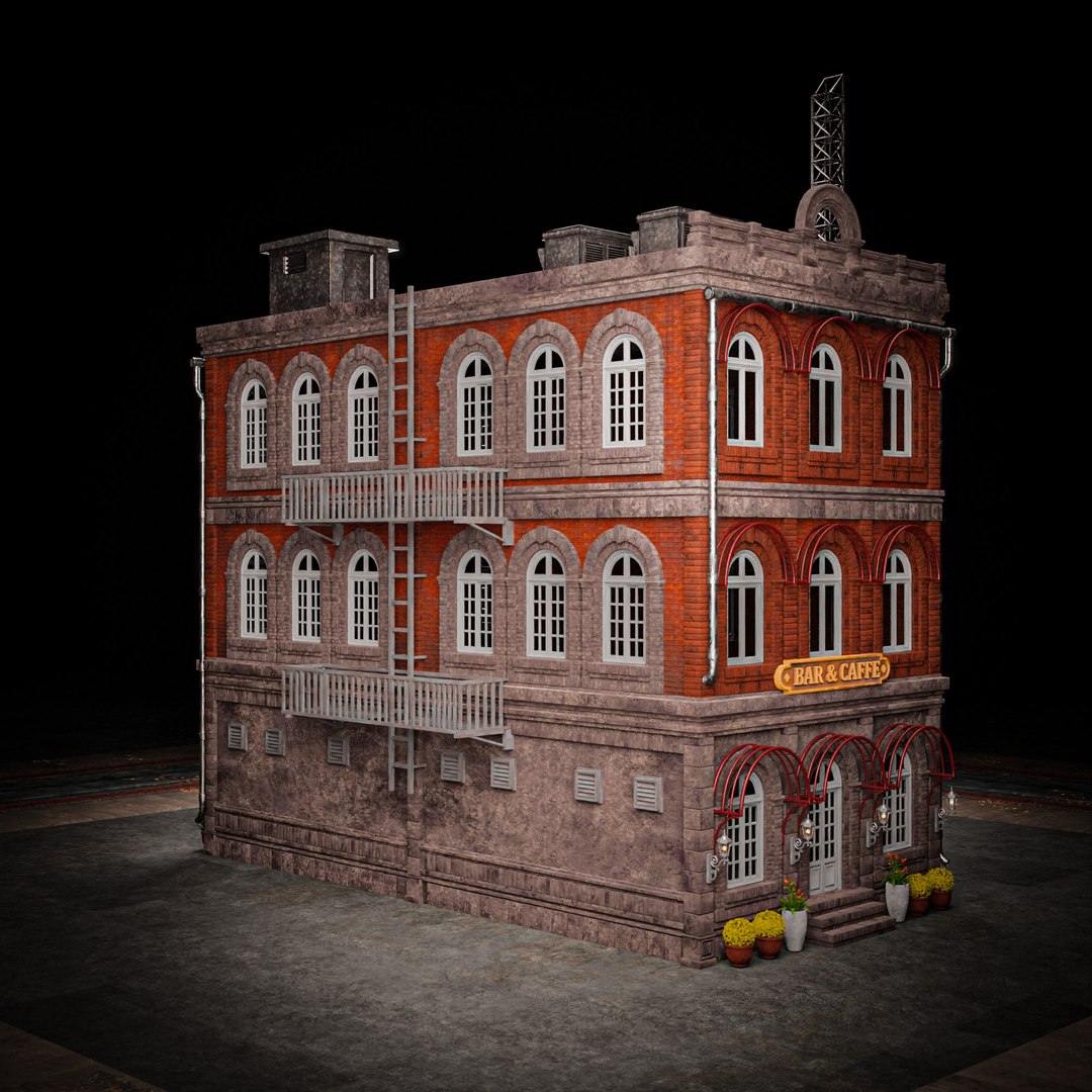 URBAN OLD BUILDING HORROR 4 3D - TurboSquid 2220577