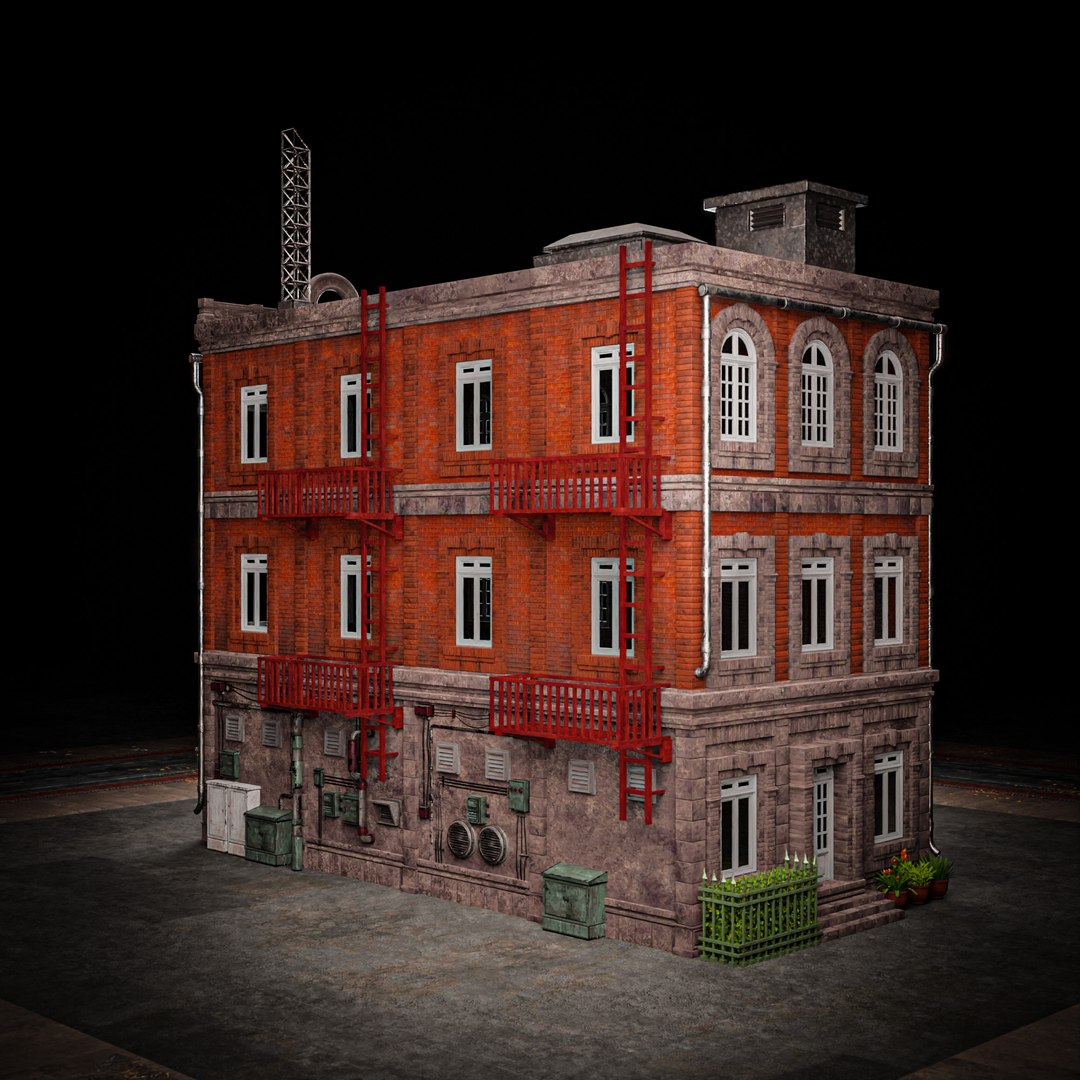 URBAN OLD BUILDING HORROR 4 3D - TurboSquid 2220577
