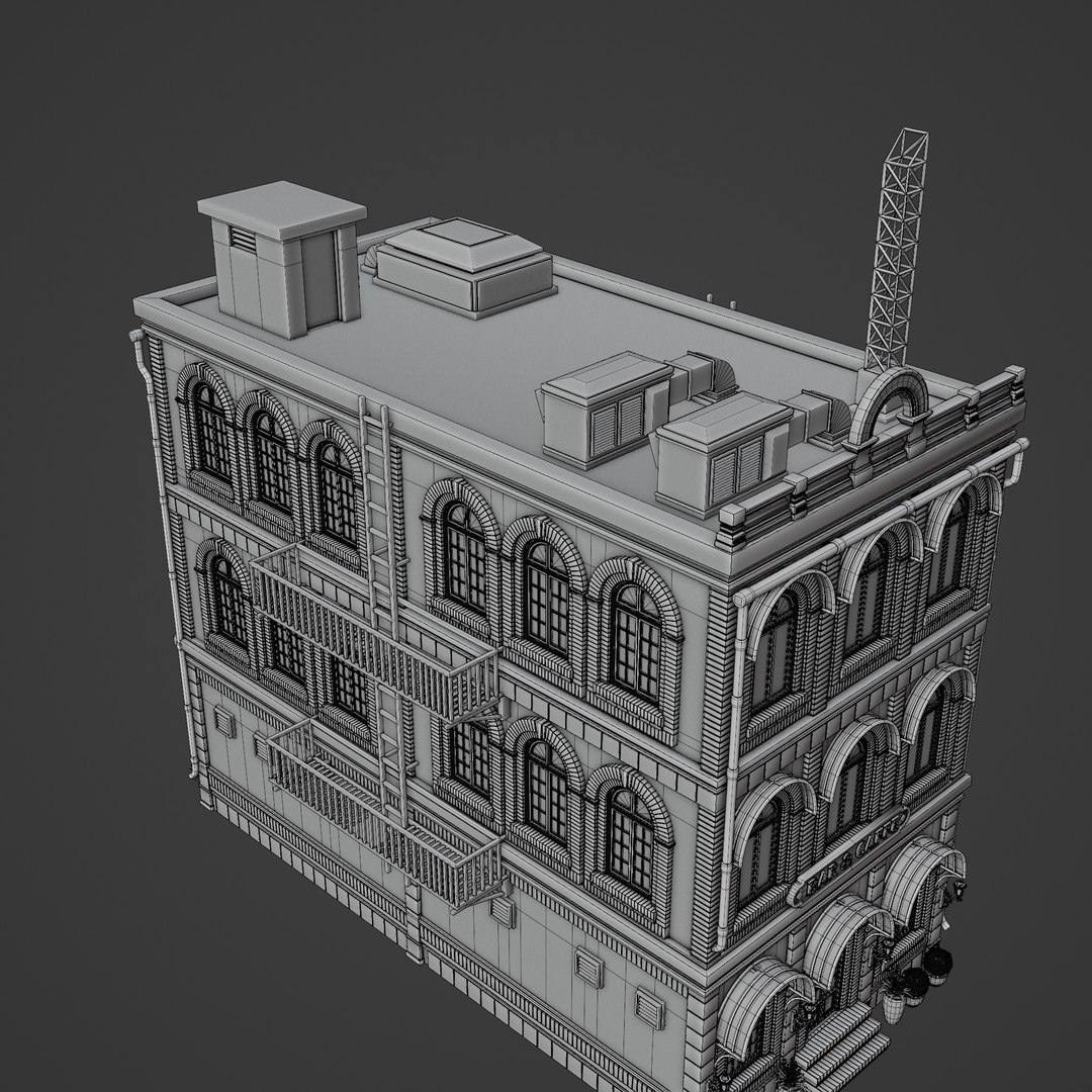 URBAN OLD BUILDING HORROR 4 3D - TurboSquid 2220577