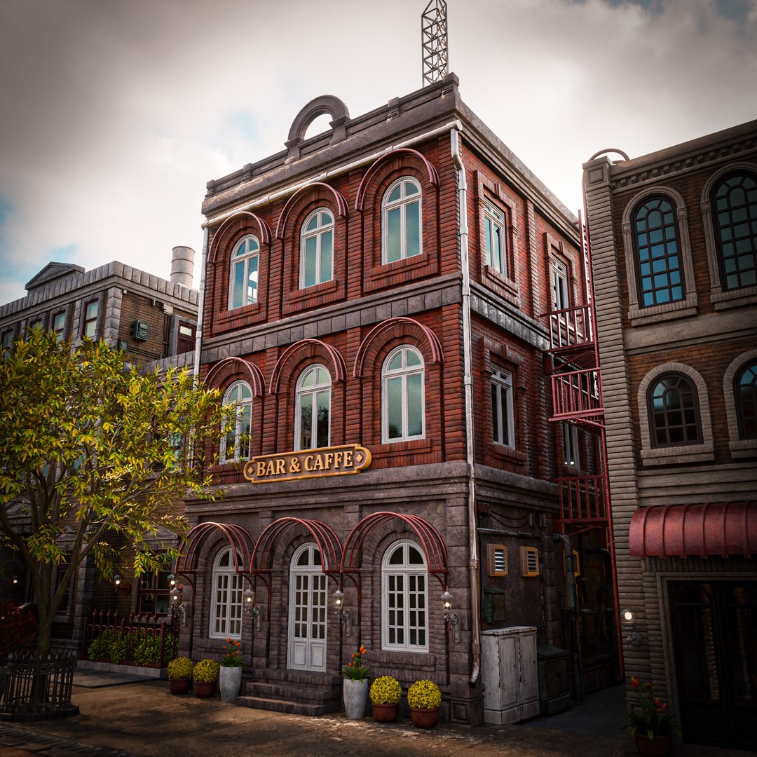 URBAN OLD BUILDING HORROR 4 3D - TurboSquid 2220577