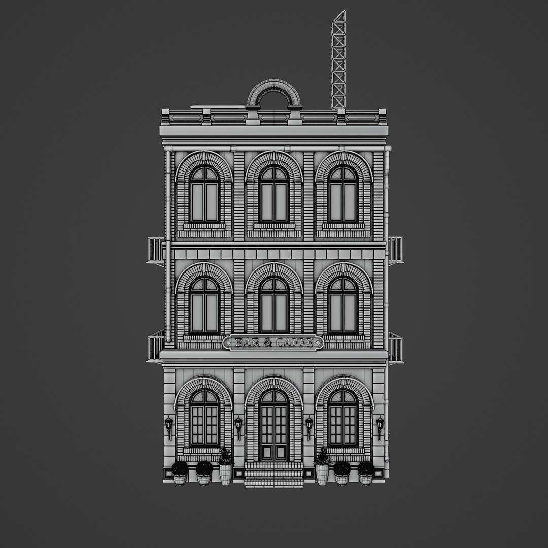 URBAN OLD BUILDING HORROR 4 3D - TurboSquid 2220577